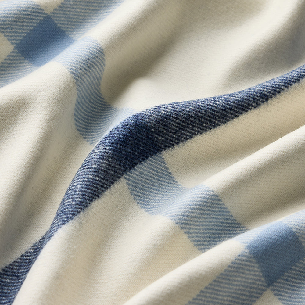 Summer Plaid Throw in Sleepy Bay Blue – Waverley Mills