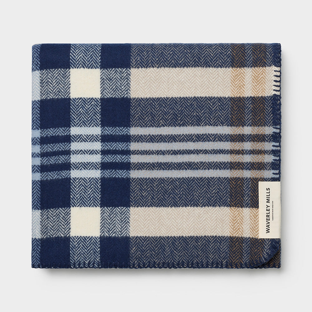 Tasman Tartan Pet Blanket in Straits Blue – Waverley Mills